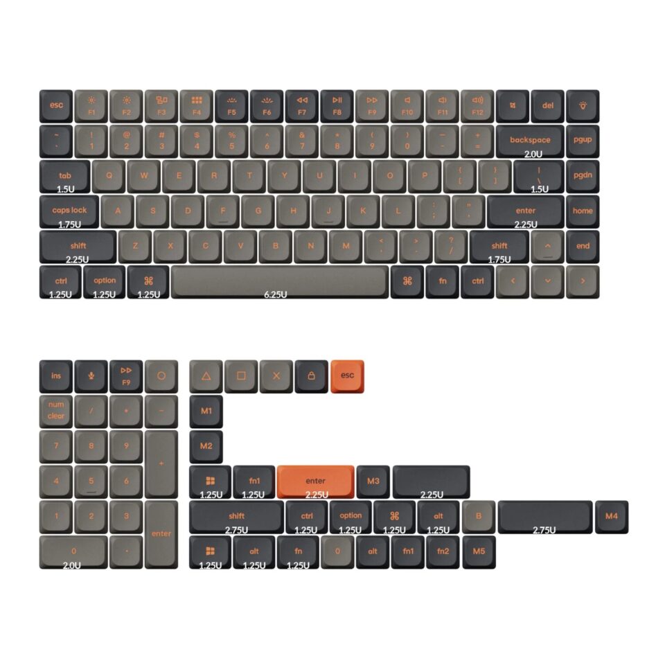 Keychron PBT LSA Carbon Keycap Set V2 - Low Profile - Out The Box IT ...